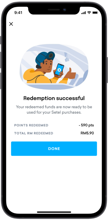 Setel Help - How do I redeem Mesra Rewards points for Setel Wallet balance?